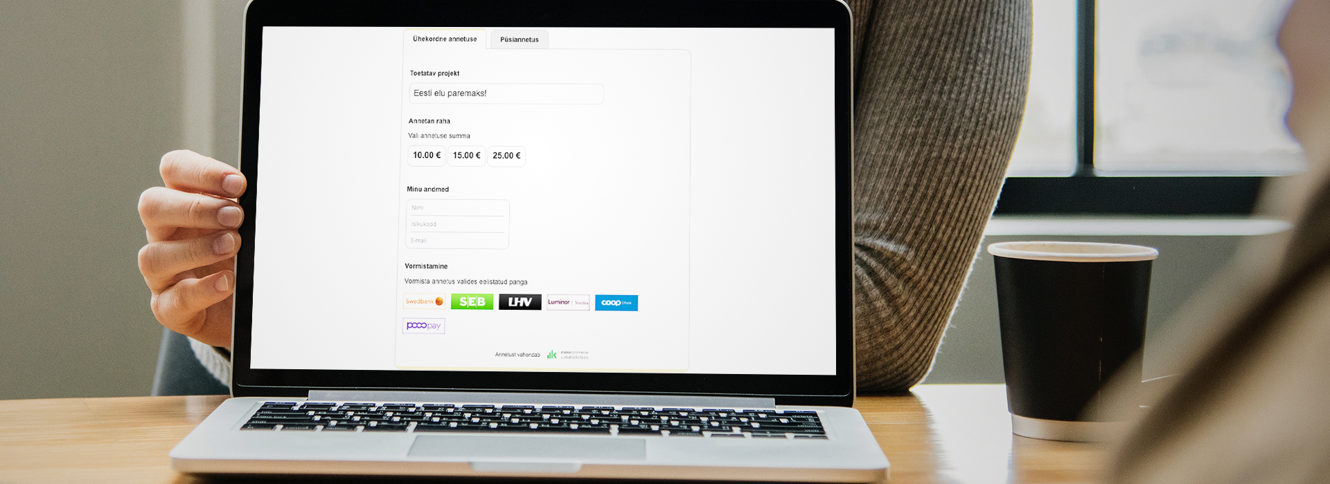 Kogu annetusi uue mugava teenusega! - Maksekeskus
